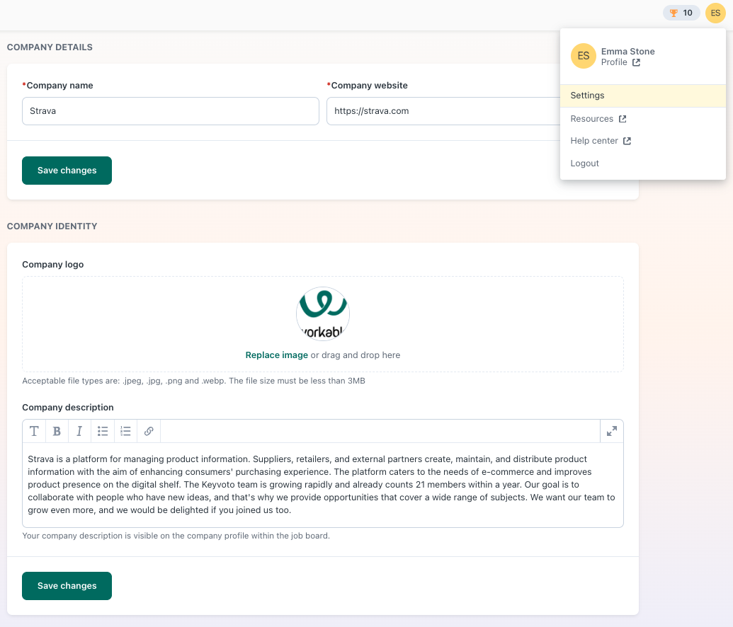 Setting up your member account – Workable Partners Support